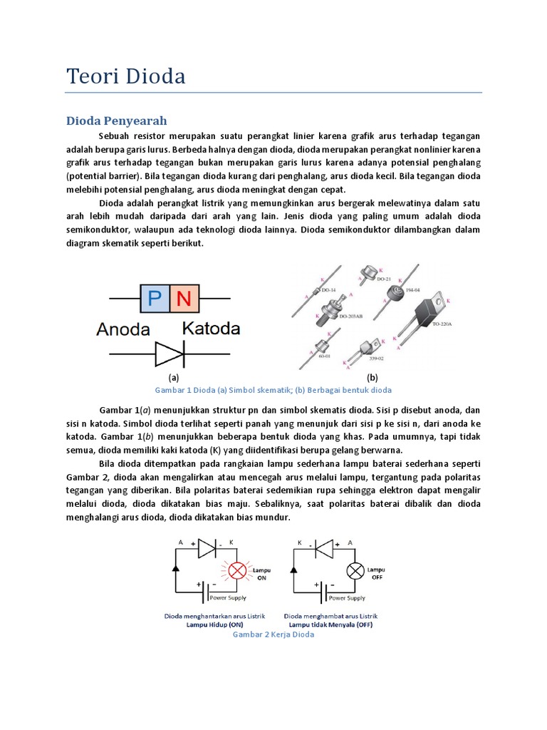 Dioda | PDF | Sains & Matematika | Teknologi & Rekayasa