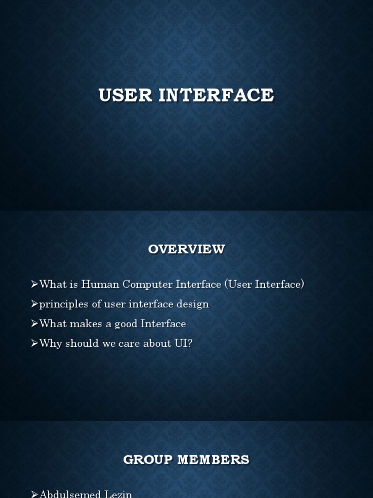 User Interface | PDF | Graphical User Interfaces | Human–Machine ...