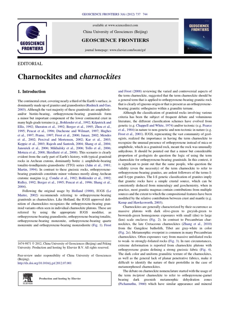 Understanding Charnockite Classification | PDF | Granite | Igneous Rock