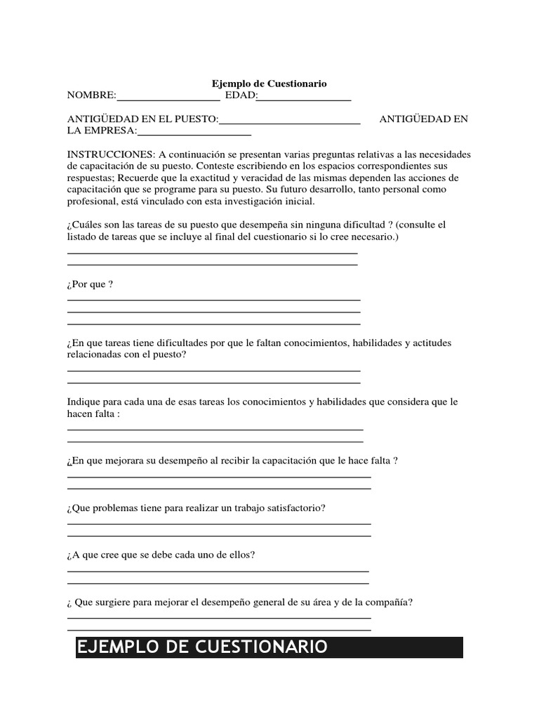 Ejemplos de DNC.docx | Cuestionario | Cliente