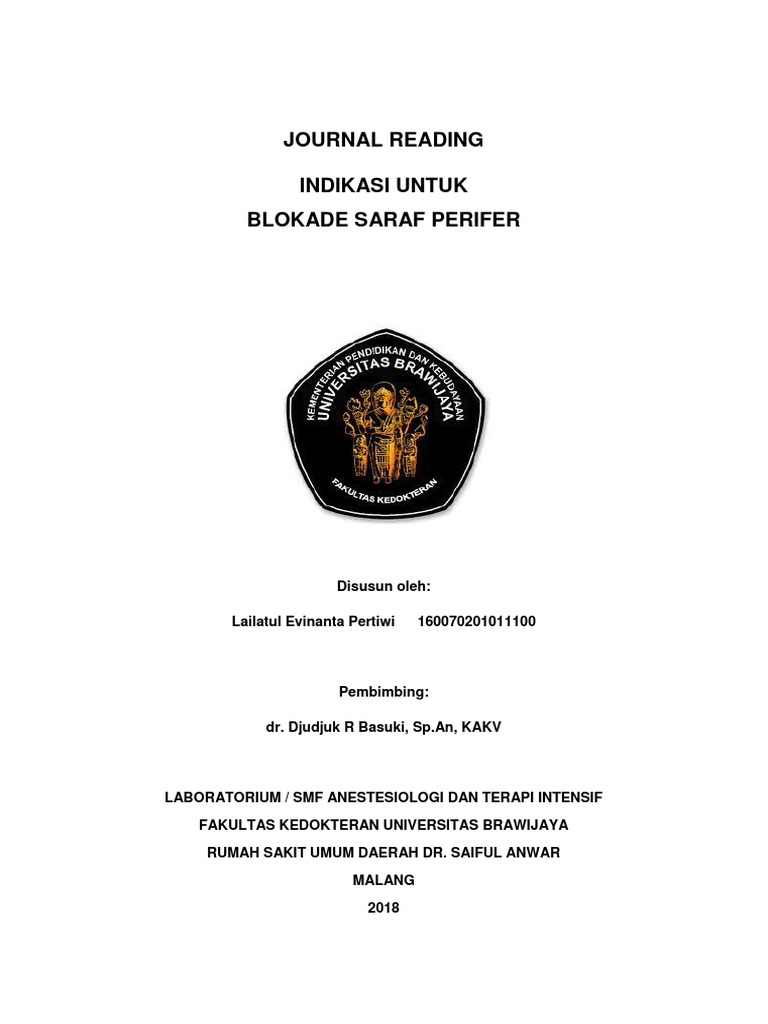 Indikasi Blokade Saraf Perifer | PDF