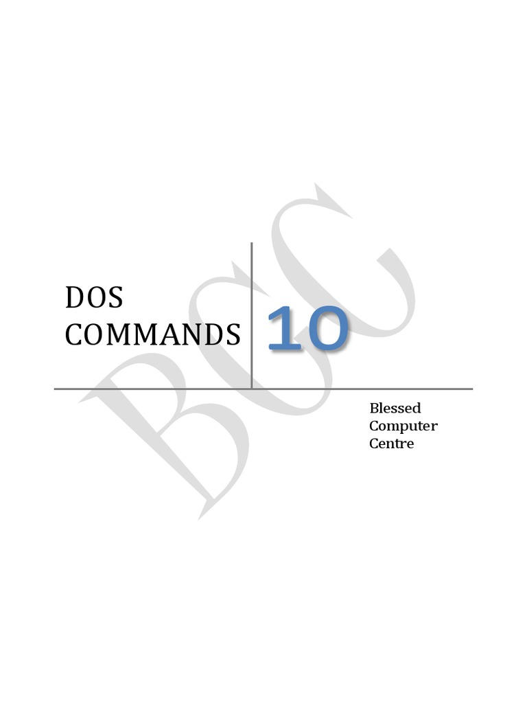 Dos Commands | PDF | Dos | Computer File