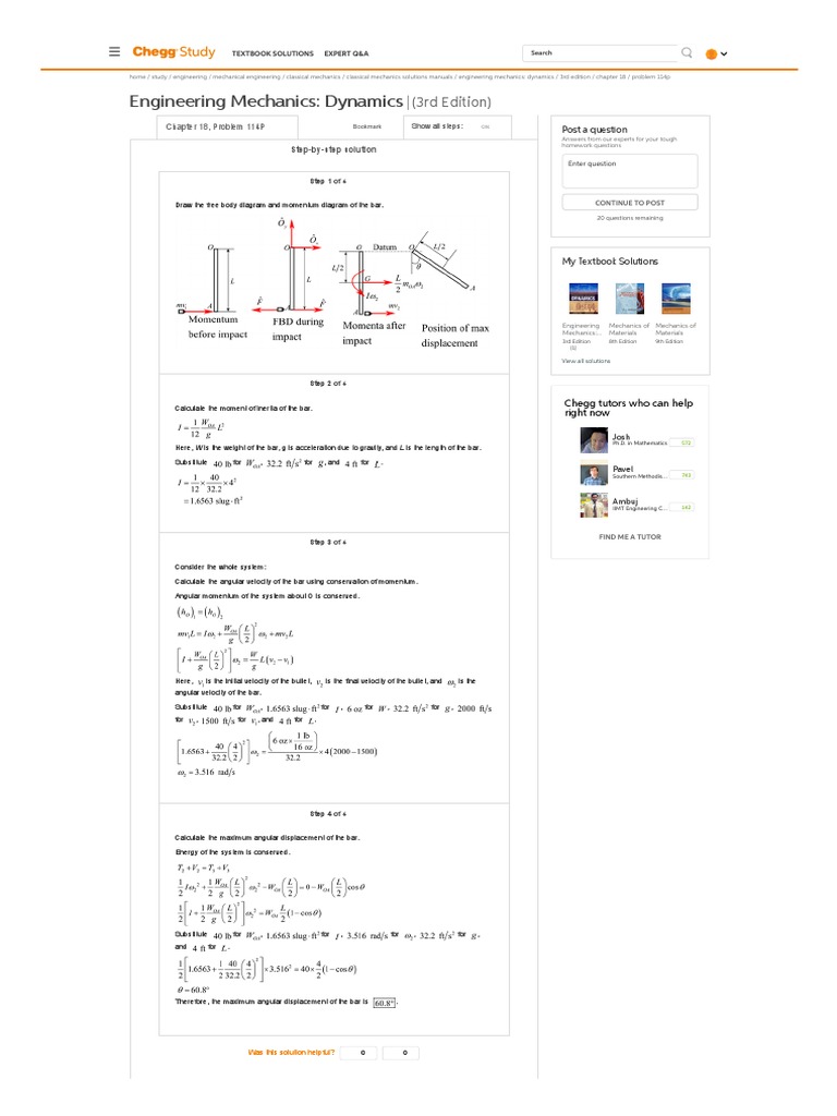 Engineering Mechanics: Dynamics: (3rd Edition) | PDF | Textbook | Mechanics