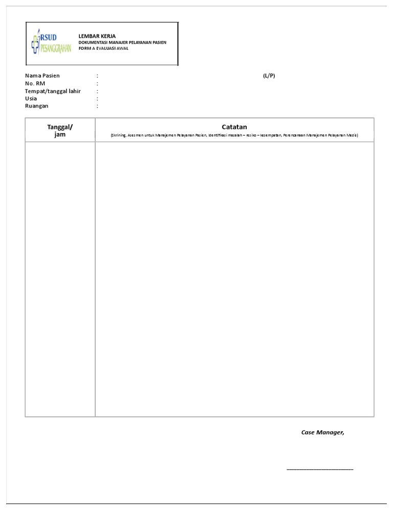 FORM MPP Case Manajer | PDF