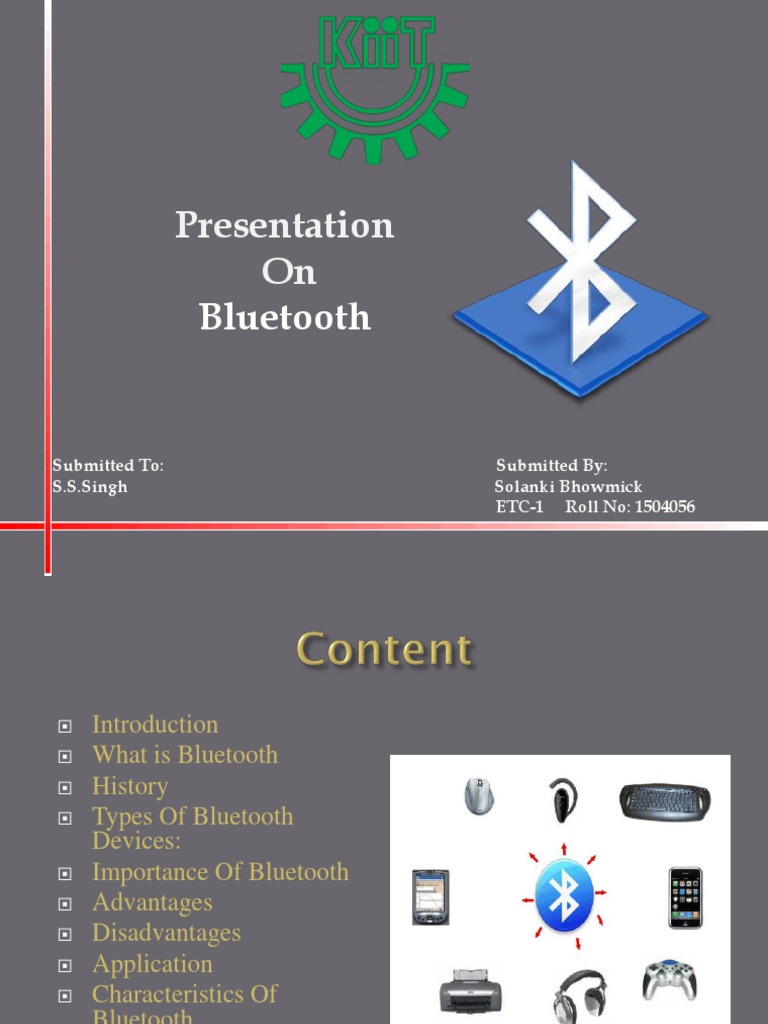 Presentation On Bluetooth Technology | PDF | Bluetooth | Wireless