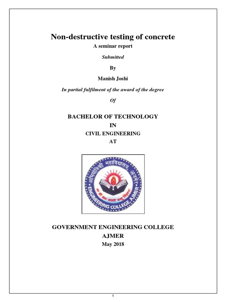 NDT Seminar Report | Download Free PDF | Nondestructive Testing | Waves