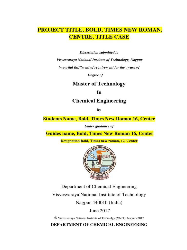 M Tech Thesis Format | PDF | Thesis | Governance