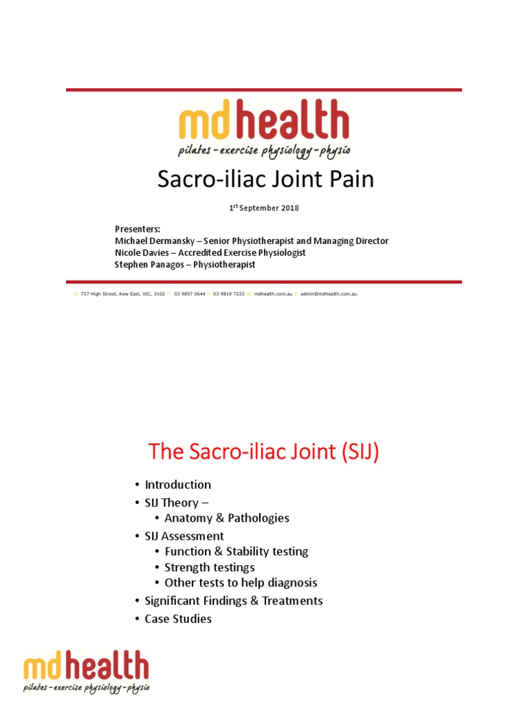 Understanding Sacro-Iliac Joint Pain | PDF | Pelvis | Human Leg