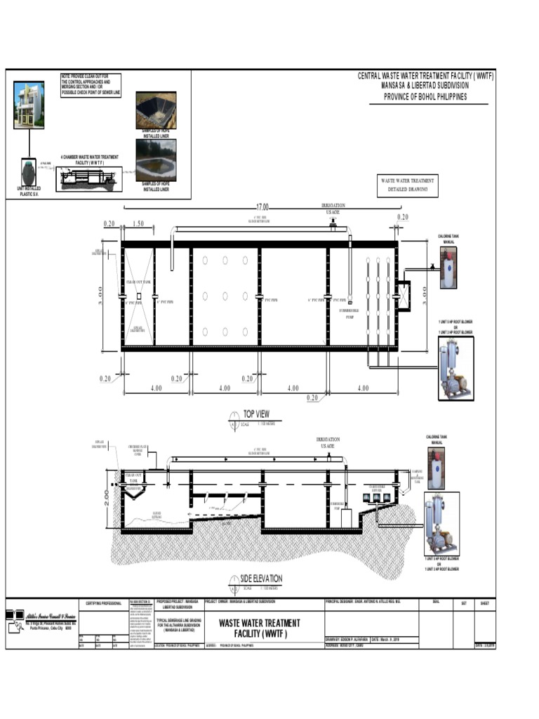 Design and Layout of a Four Chamber Wastewater Treatment Facility for ...