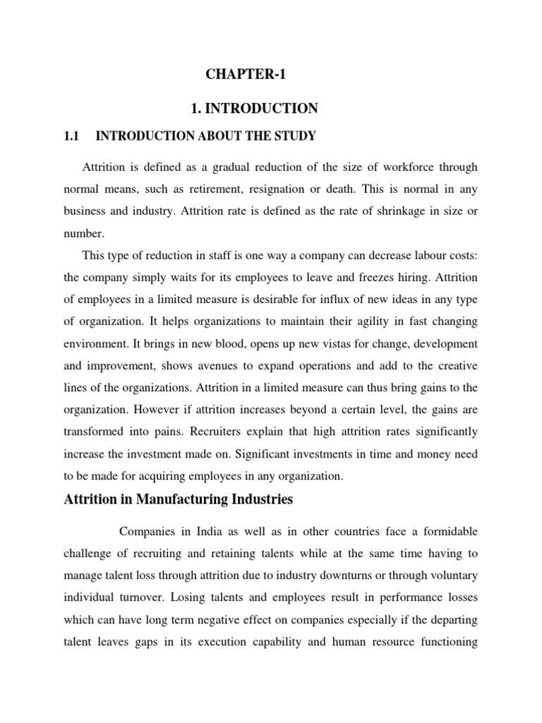 Chapter 1 1 1 Introduction About The Study Pdf Chemical Industry