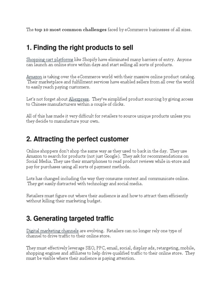Unit 1 (Challenges of Ecomm) | PDF | Online Shopping | Retail