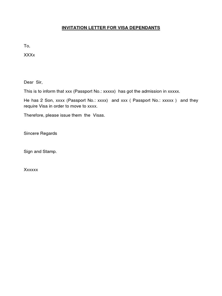 Visa Invitation Letter | PDF