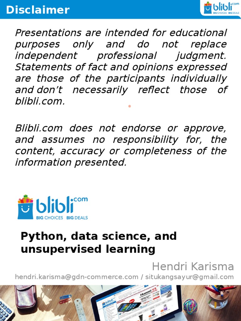 Python, Data Science, and Unsupervised Learning | PDF | Machine Learning | Cybernetics