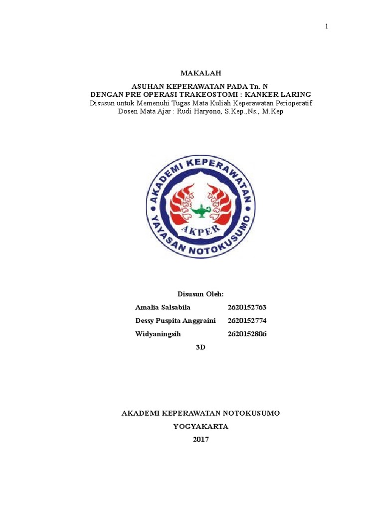 Askep Kanker Laring Fix | PDF