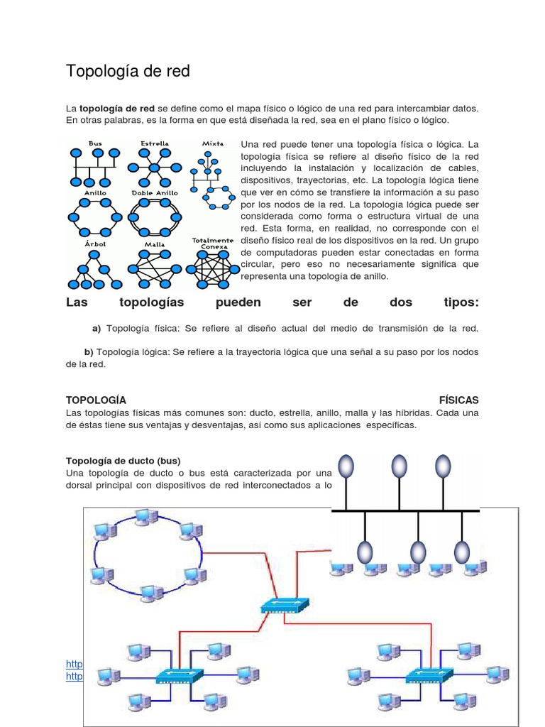 Tipos de topologías de red físicas y lógicas: características y ...