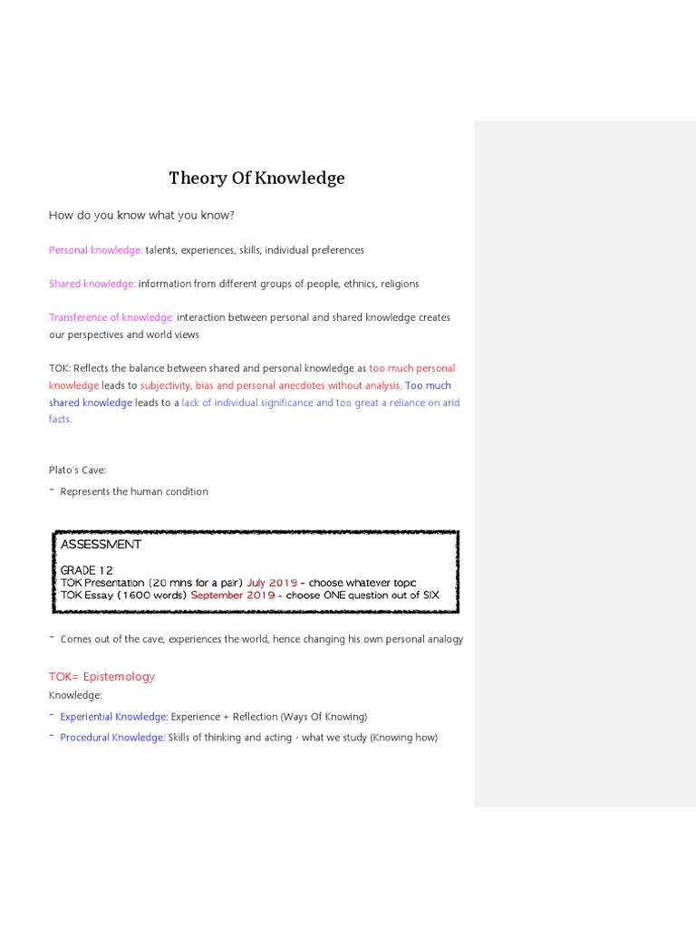 Theory of Knowledge Insights | PDF | Imagination | Epistemology