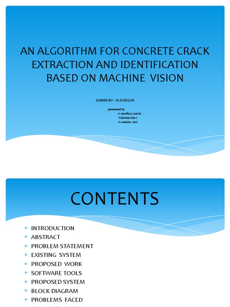 An Algorithm For Concrete Crack Extraction and Identification | PDF ...