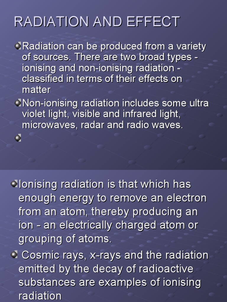 Radiation | PDF | Radioactive Decay | Ionizing Radiation