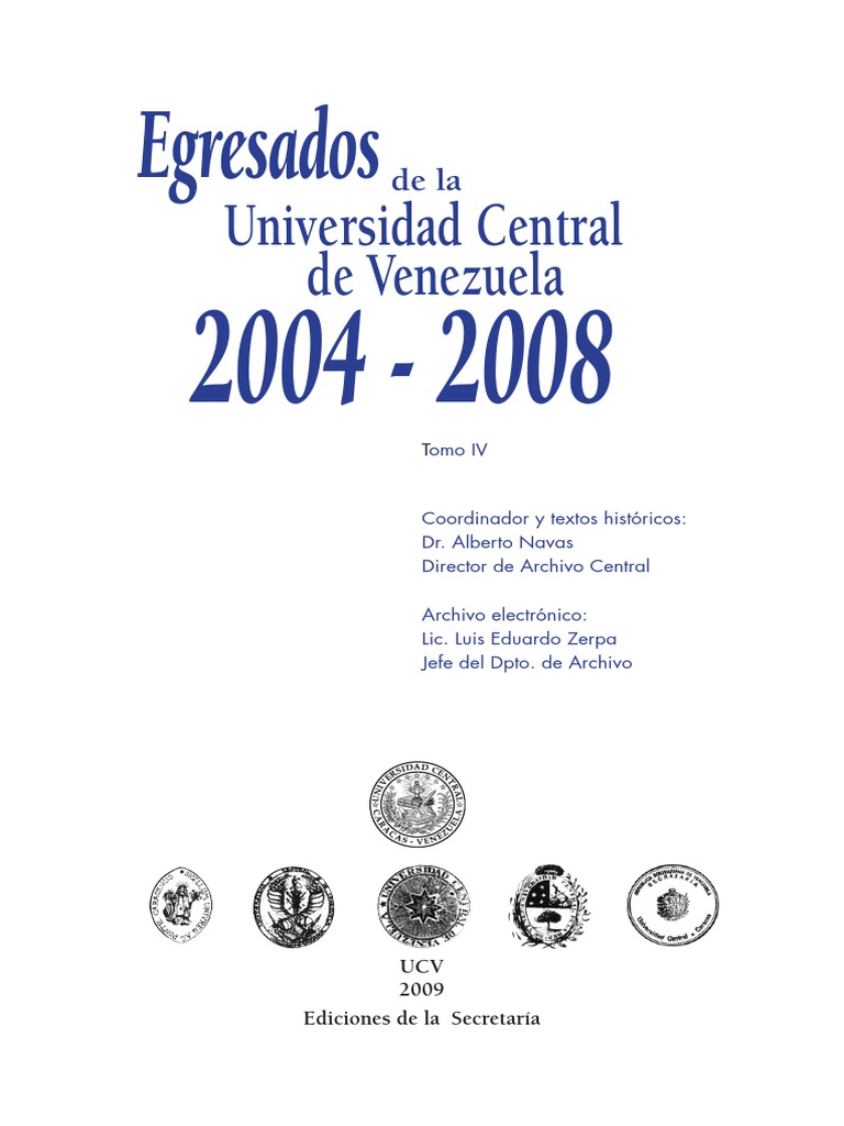 Libro de Egresados - UCV 2004-2008 PDF | PDF | Ingeniería | Farmacia