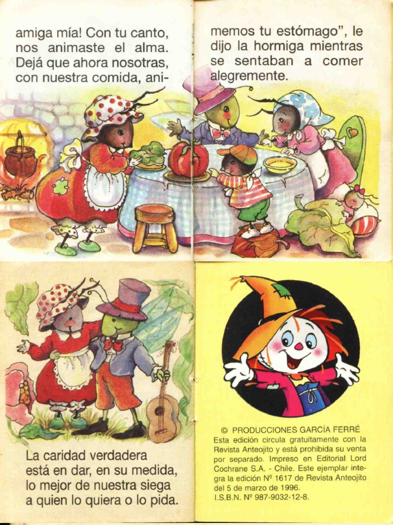 Fábula La Cigarra y La Hormiga Ilustrada | PDF