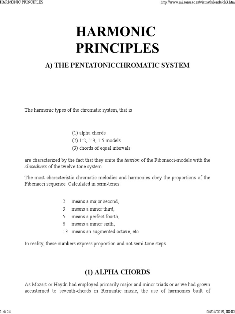 Harmonic Principles Accordi Alfa | PDF | Harmony | Chord (Music)