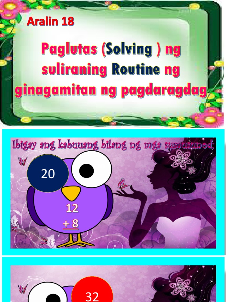 1.lesson - 18 - Solve - Routine - Problems - Involving - Addition ...