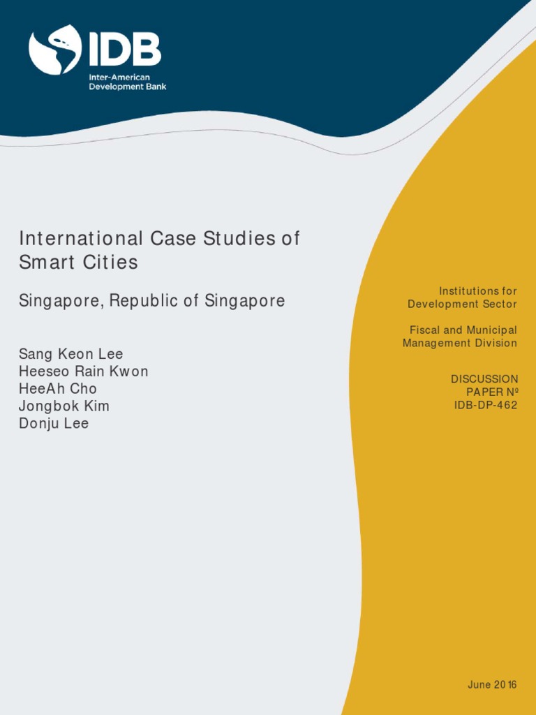 International Case Studies of Smart Cities Singapore Republic of ...