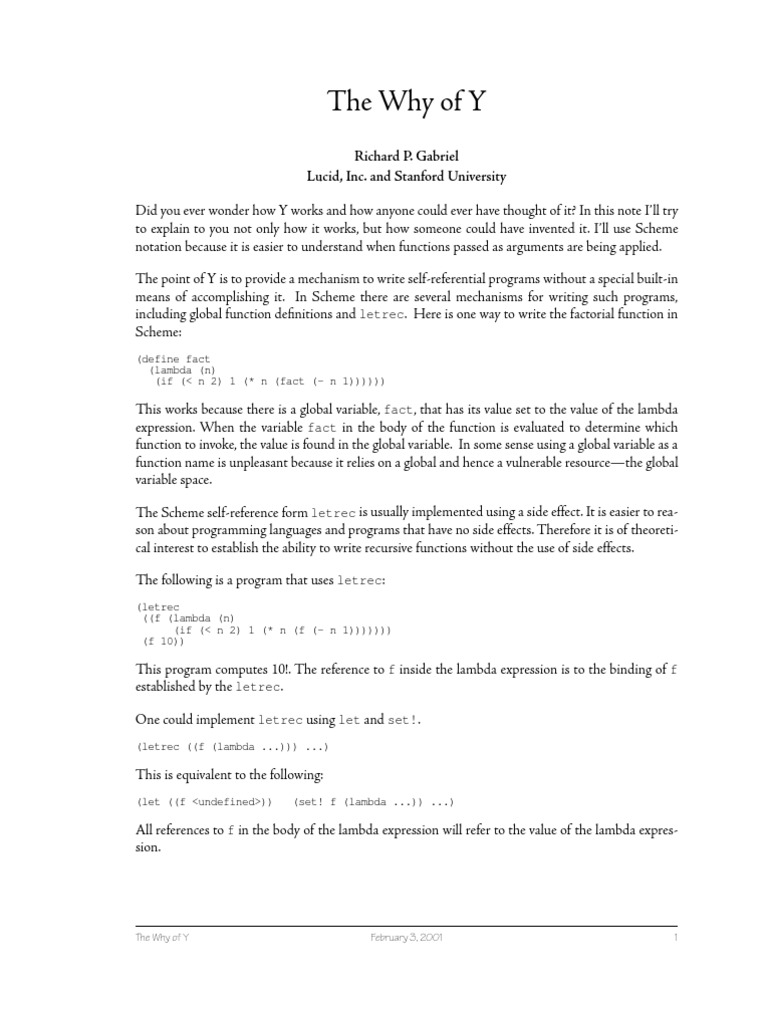 Thewhyofy: Richard P. Gabriel Lucid, Inc. and Stanford University | PDF ...