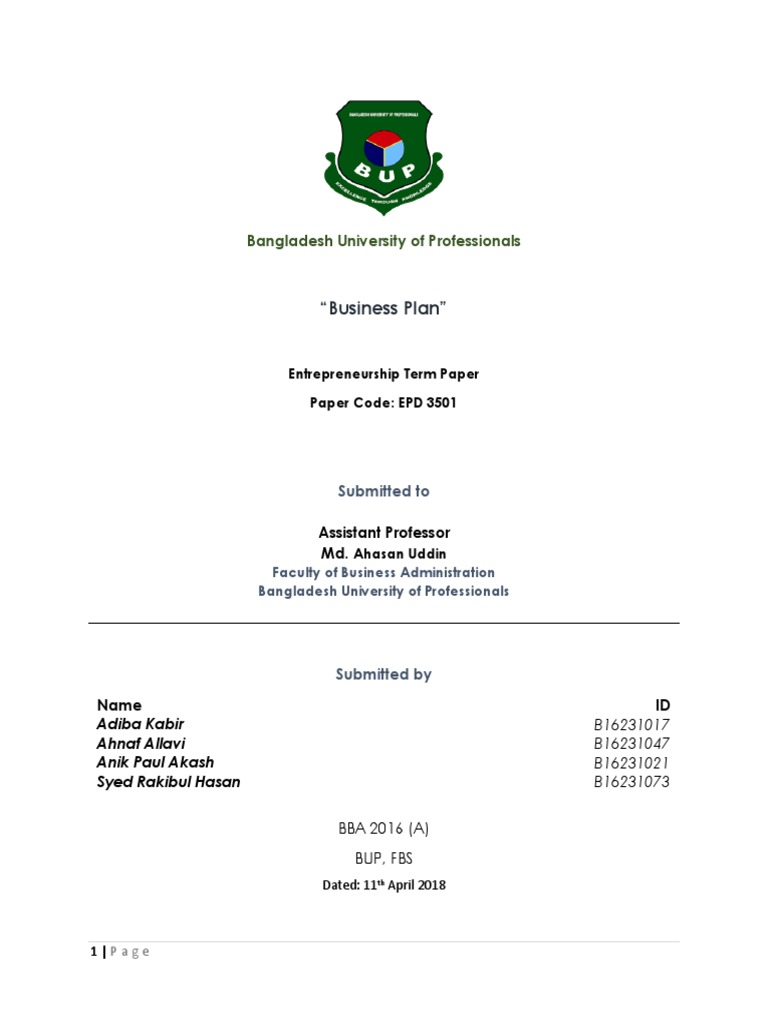 Term Papaer Business Plan Group 6 | PDF | E Commerce | Expense