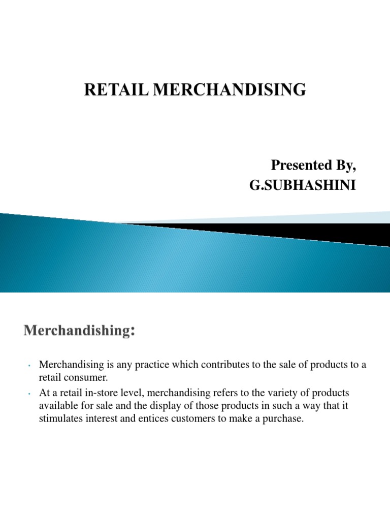Retail Merchandising | PDF | Merchandising | Retail