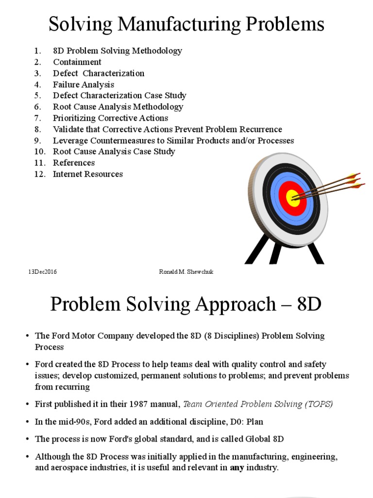 Solving Manufacturing Problems | PDF | Bearing (Mechanical) | Causality