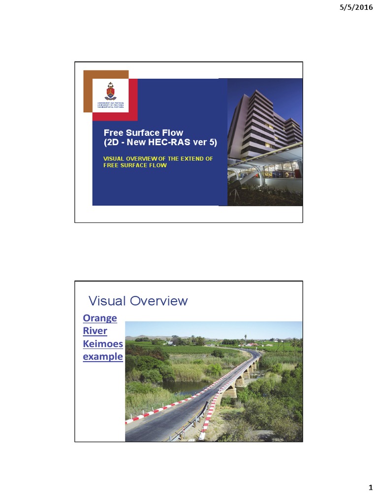 Orange River Free Surface Flow Analysis | PDF | Landscape | Water And ...