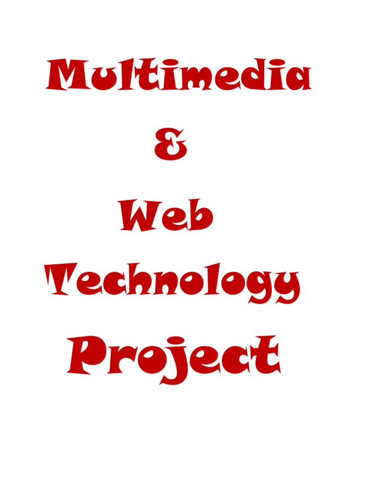 Multimedia & Web Technology: Project | PDF