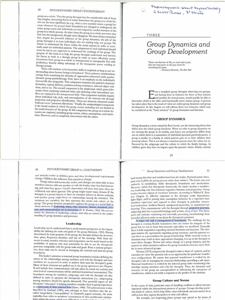 Understanding Group Dynamics in Therapy | PDF | Group Psychotherapy ...
