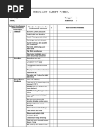 Safety Patrol Checklist | PDF