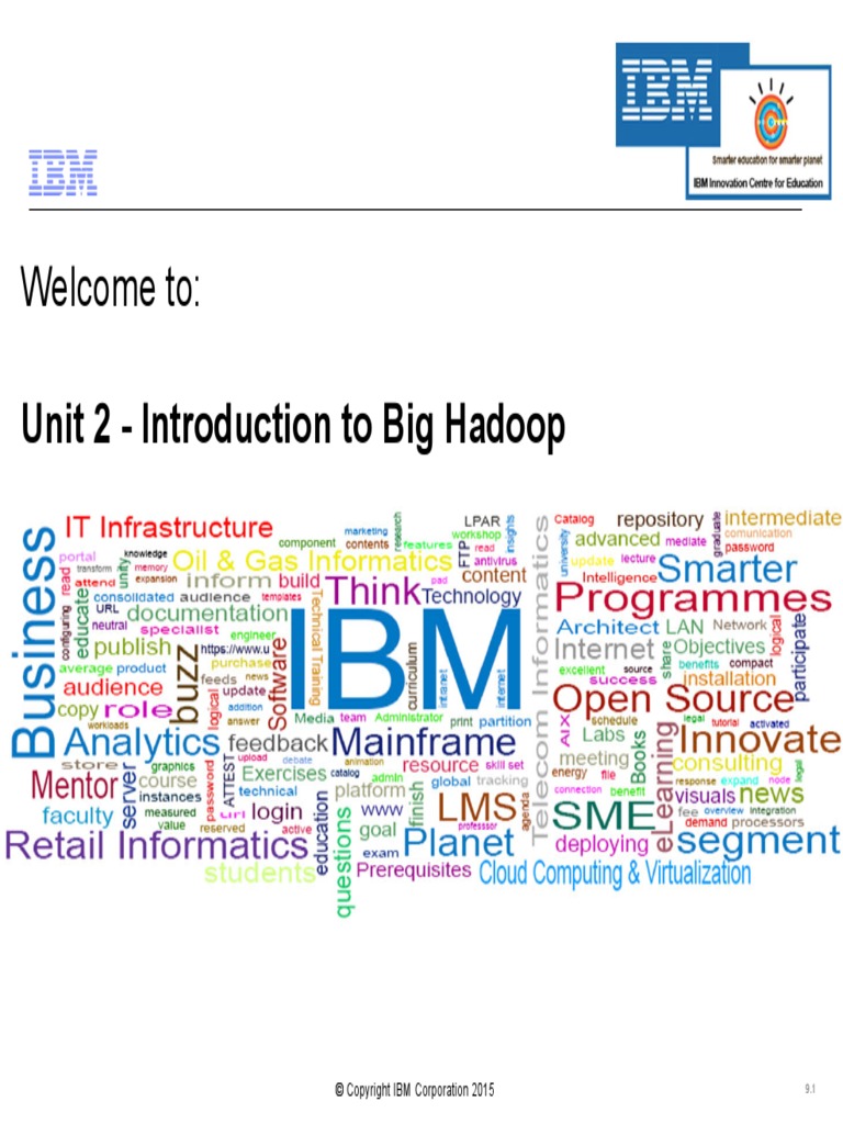 Welcome To:: Unit 2 - Introduction To Big Hadoop | PDF | Apache Hadoop | Map Reduce
