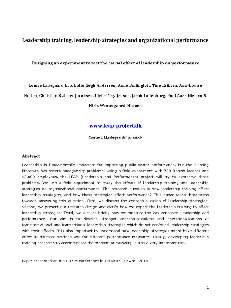 Leadership Training PDF | PDF | Transformational Leadership | Leadership