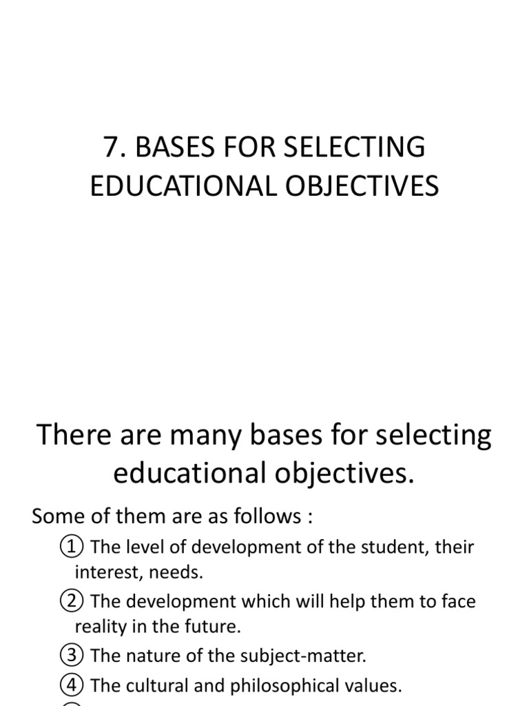 Presentasi Educational Objectives | PDF | Epistemology | Behavior ...