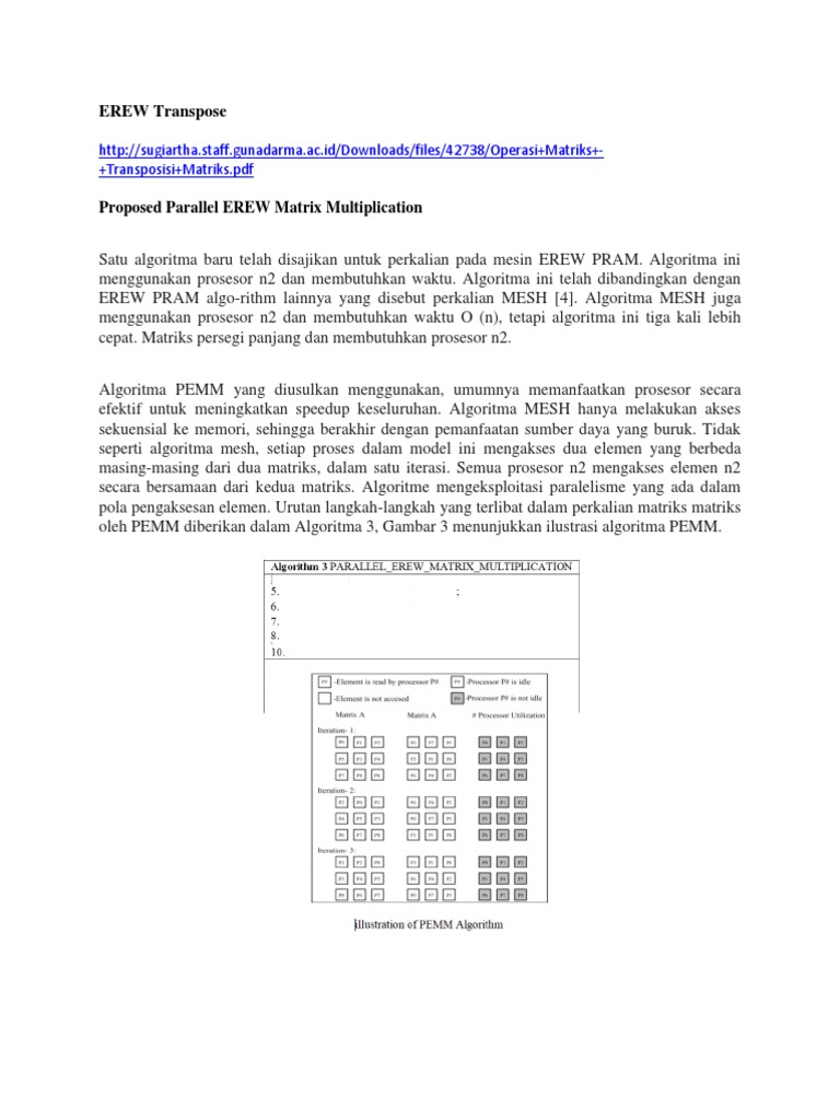 EREW Transpose | PDF