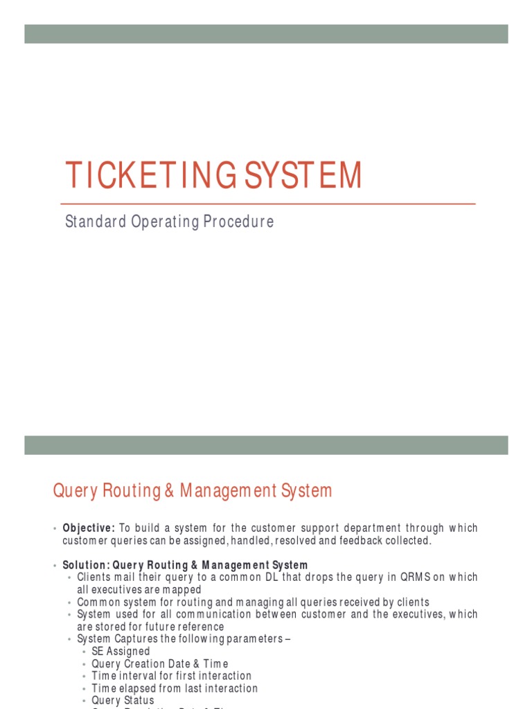 Ticketing System Case Solution PDF | PDF | Email Spam | Areas Of ...