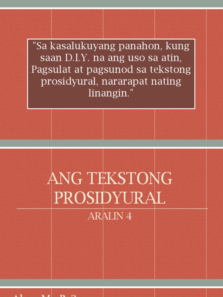 Tekstong Prosidyural | PDF