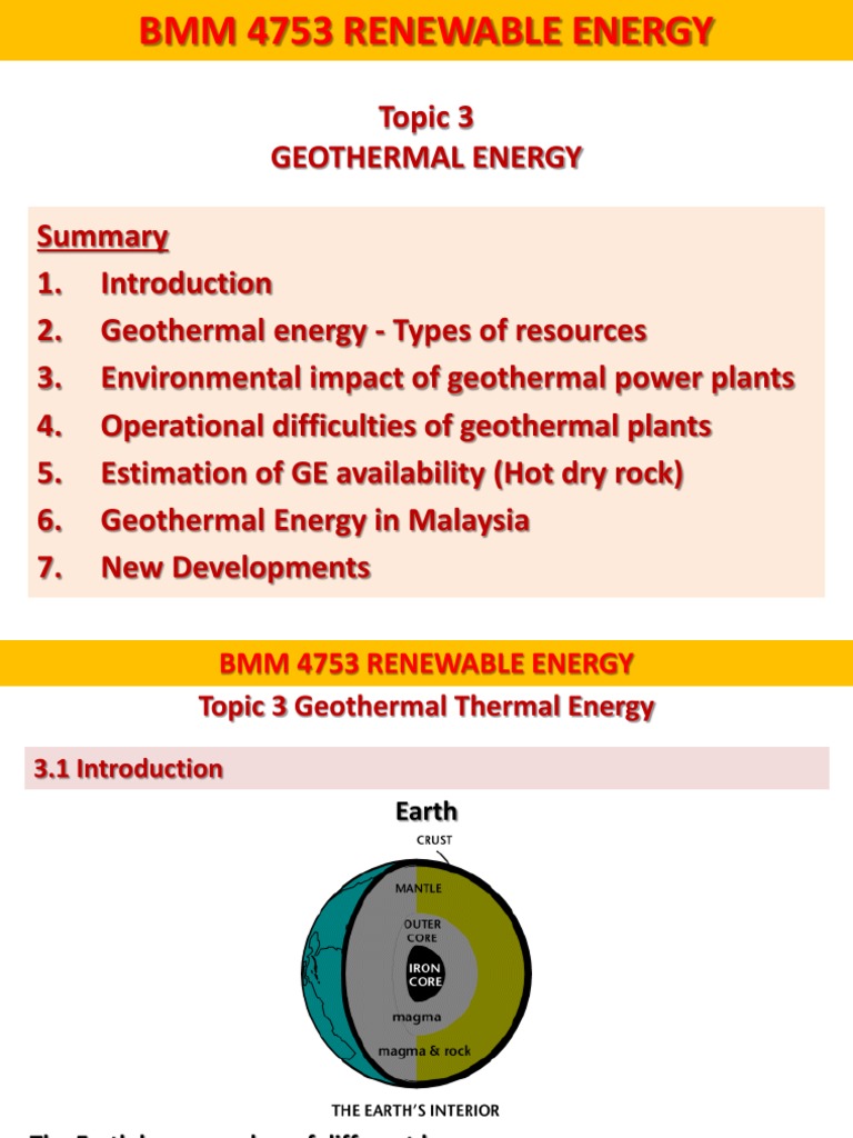 Harnessing the Earth's Internal Heat: An Overview of Geothermal Energy ...