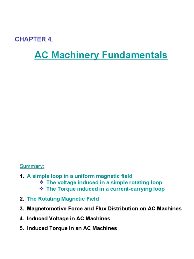 AC Fundamentals.. | PDF | Alternating Current | Electric Motor