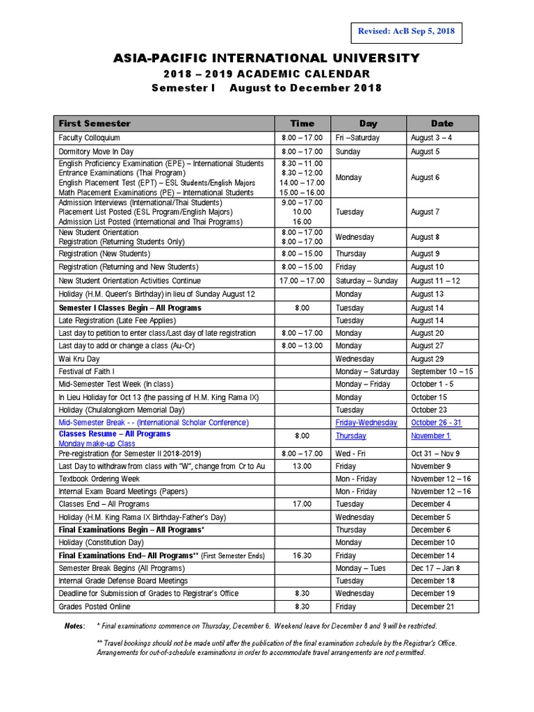 2018 2019 - Academic Calendar PDF | PDF | Academic Term | Behavior ...