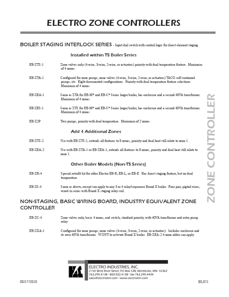 Electro Zone Controllers Overview | PDF | Relay | Valve