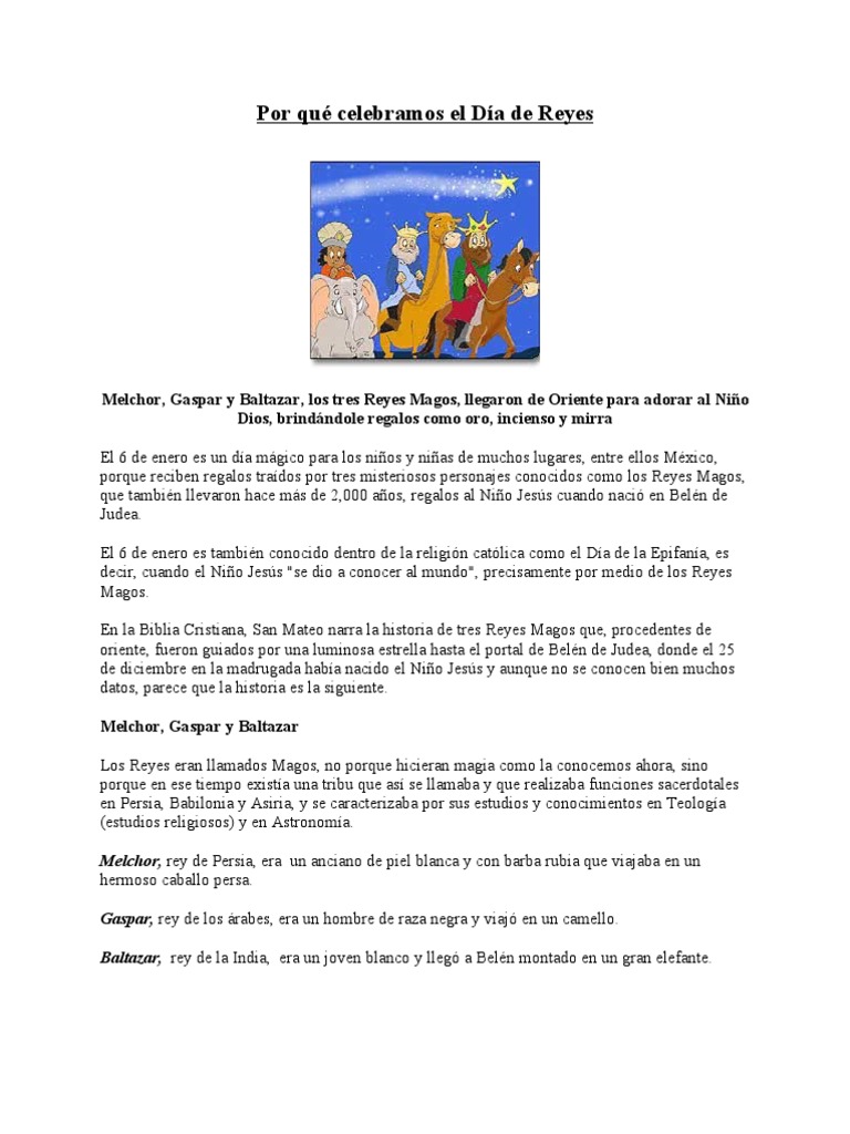 Significado del Día de Reyes Magos | PDF | Reyes Magos | Religión y ...