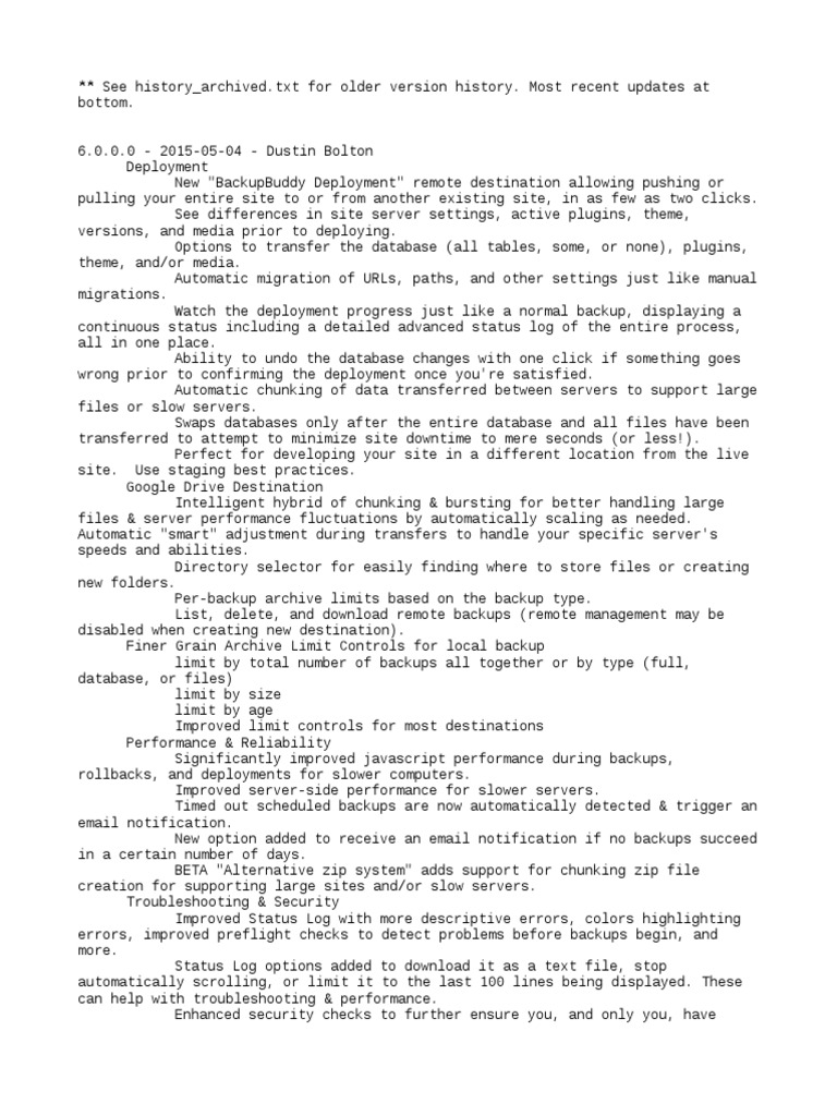 History | Download Free PDF | Backup | Databases