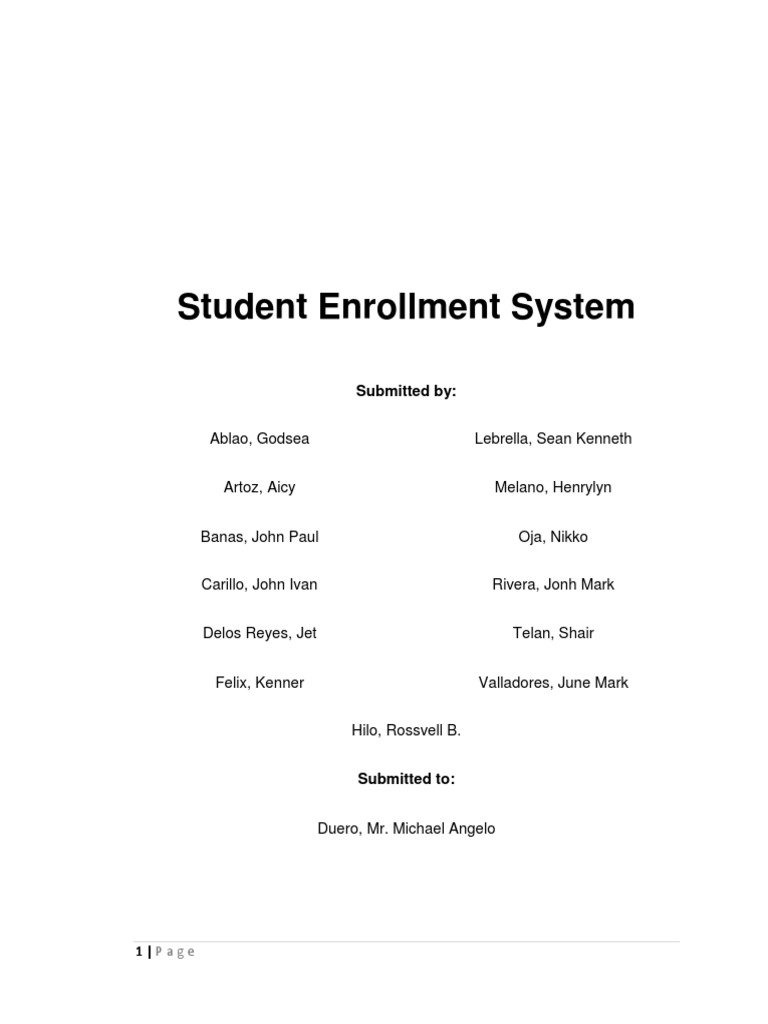 Student Enrollment System: Ablao, Godsea Lebrella, Sean Kenneth | PDF | Authentication | Databases