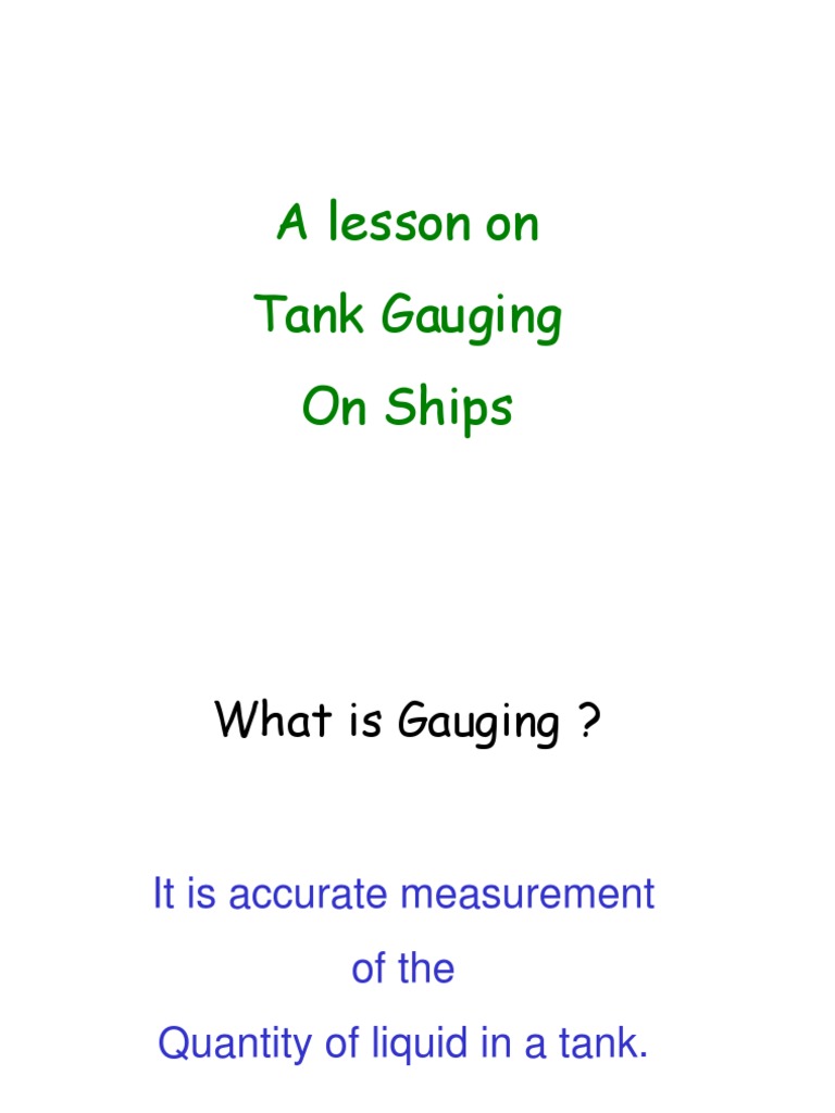 Tank Gauging | PDF | Oil Tanker | Ships