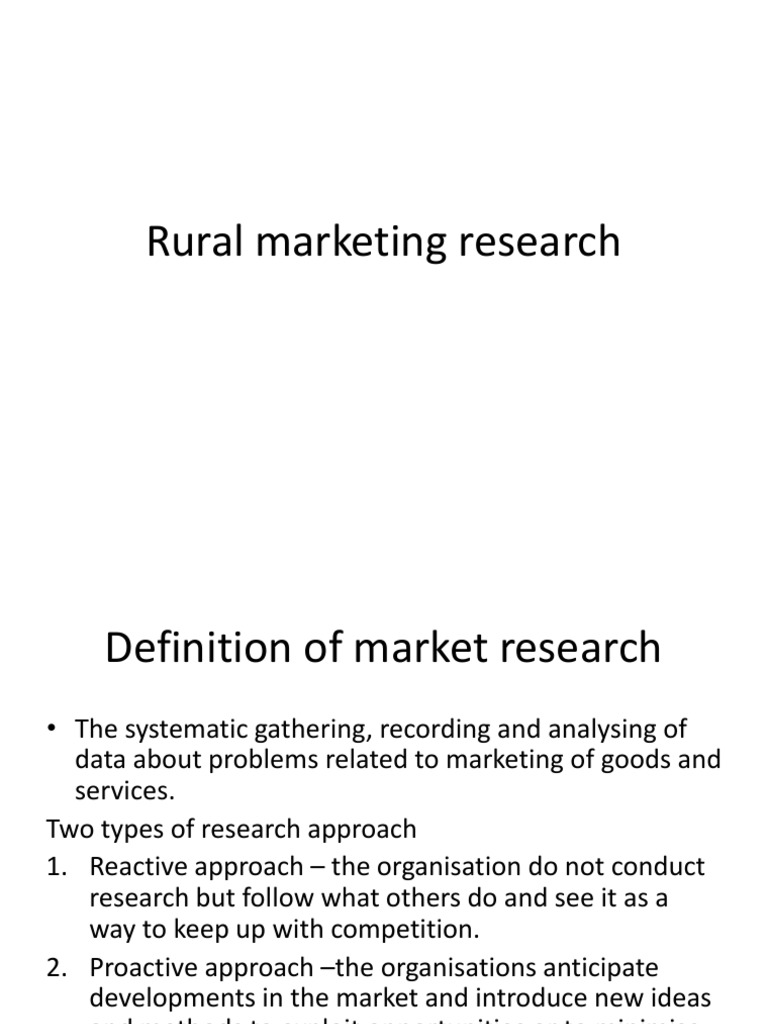 Rural Marketing Research Guide | PDF | Marketing Research | Marketing